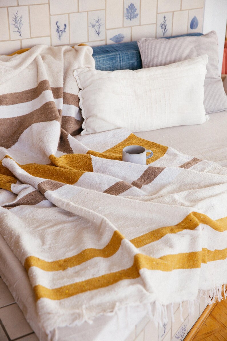 Luna Sol - Blanket Roll | Handwoven Mexican Blanket | Soft & Durable ...