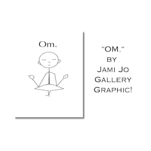 Minimalist Meditation Art Print - Calm and Serene Stick Figure ...