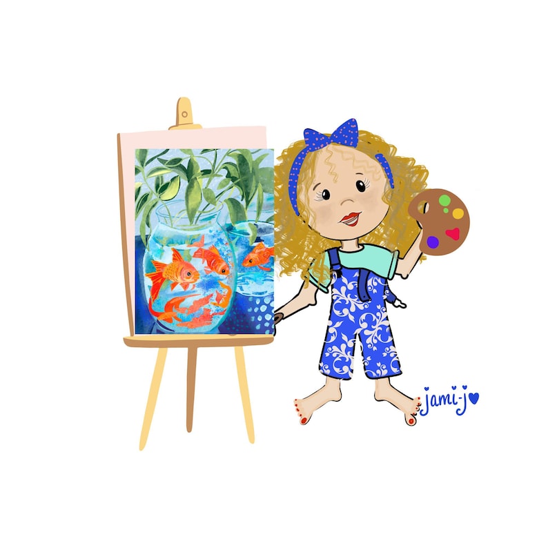 Three Amigos Goldfish Art – Vibrant Watercolor Fishbowl Print for Home ...