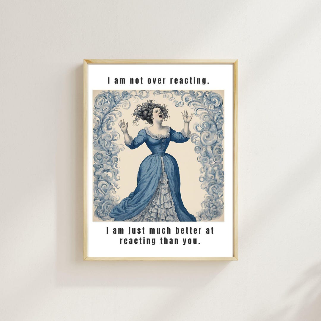Victorian Overreaction Art Print - Humorous Retro Wall Art for Drama ...