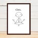 Minimalist Meditation Art Print - Calm and Serene Stick Figure ...