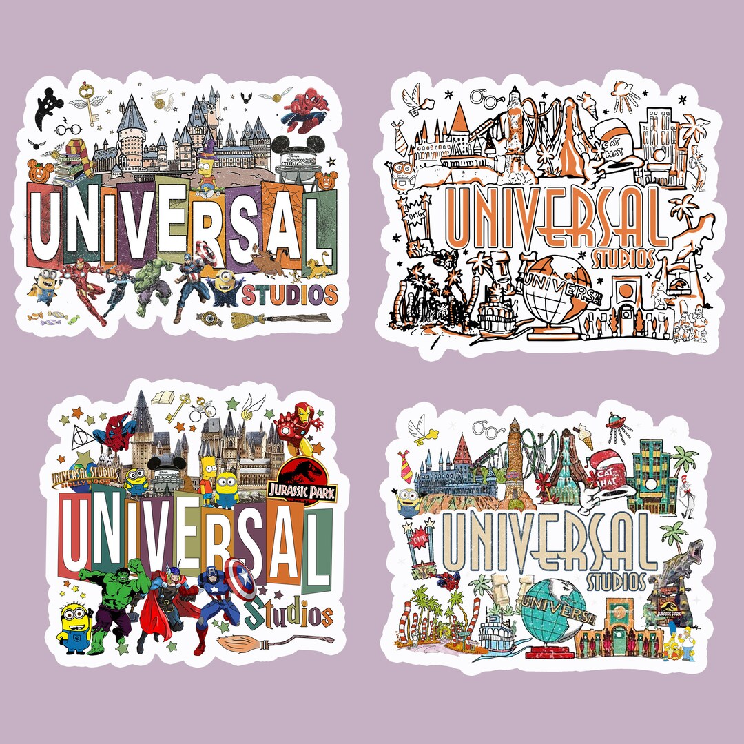 Universal Studios Stickers, Universal Stickers, Universal Orlando ...