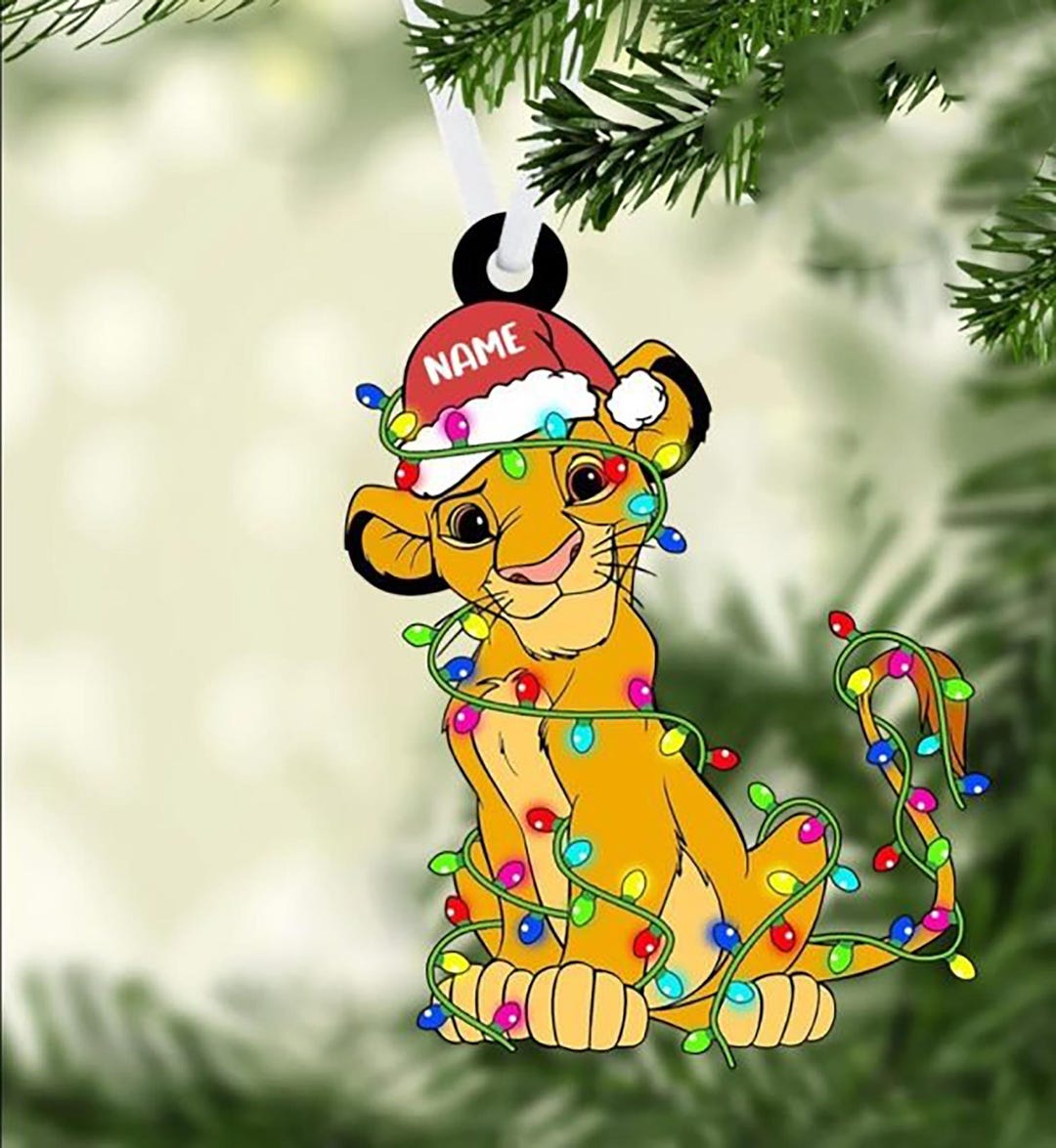 Personalized Lion King Christmas Ornament, Simba Christmas Ornament ...