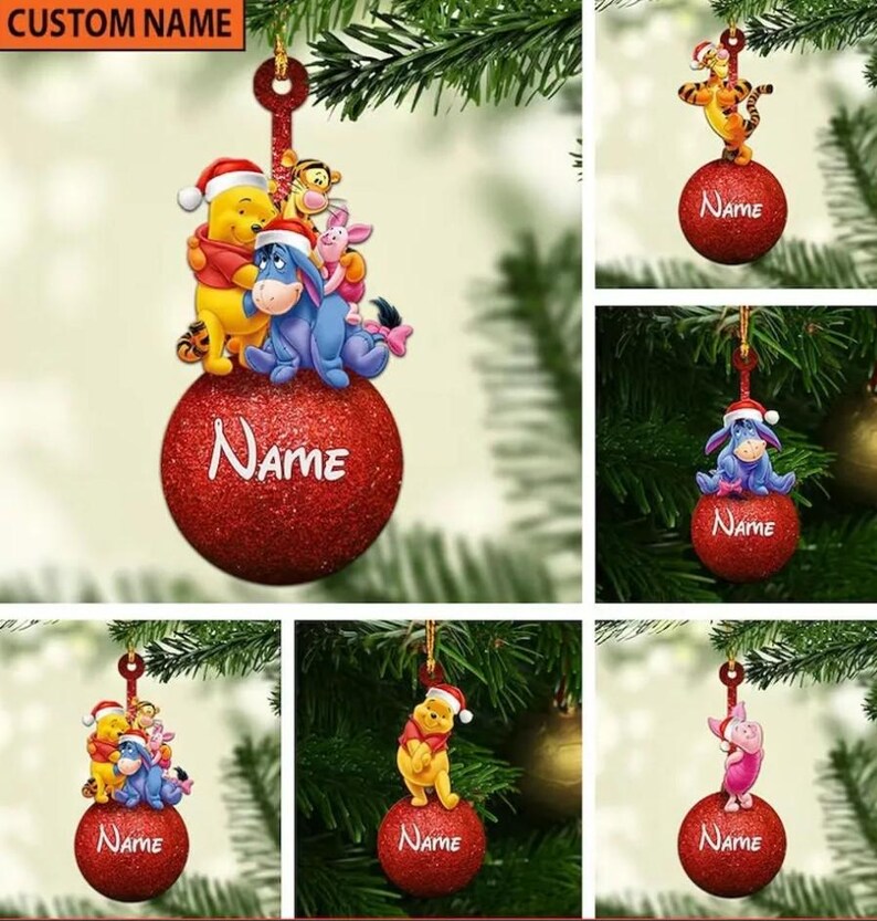 Personalized Tigger Ornament, Tigger Christmas Ornament, Tigger Xmas ...