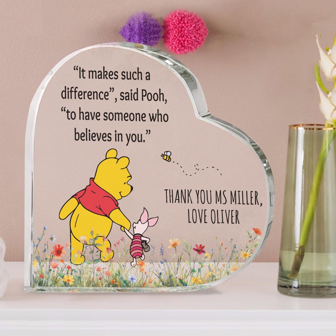 Custom Disney Teacher Plaque, Winnie the Pooh Plaque, Teacher Gifts ...