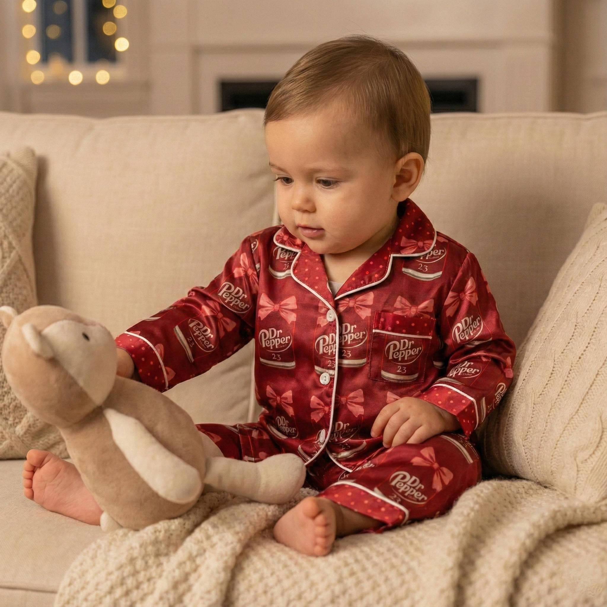 Dr Pepper Pajamas Women, Coquette Bow Satin Sleepwear, Funny Soda Can ...