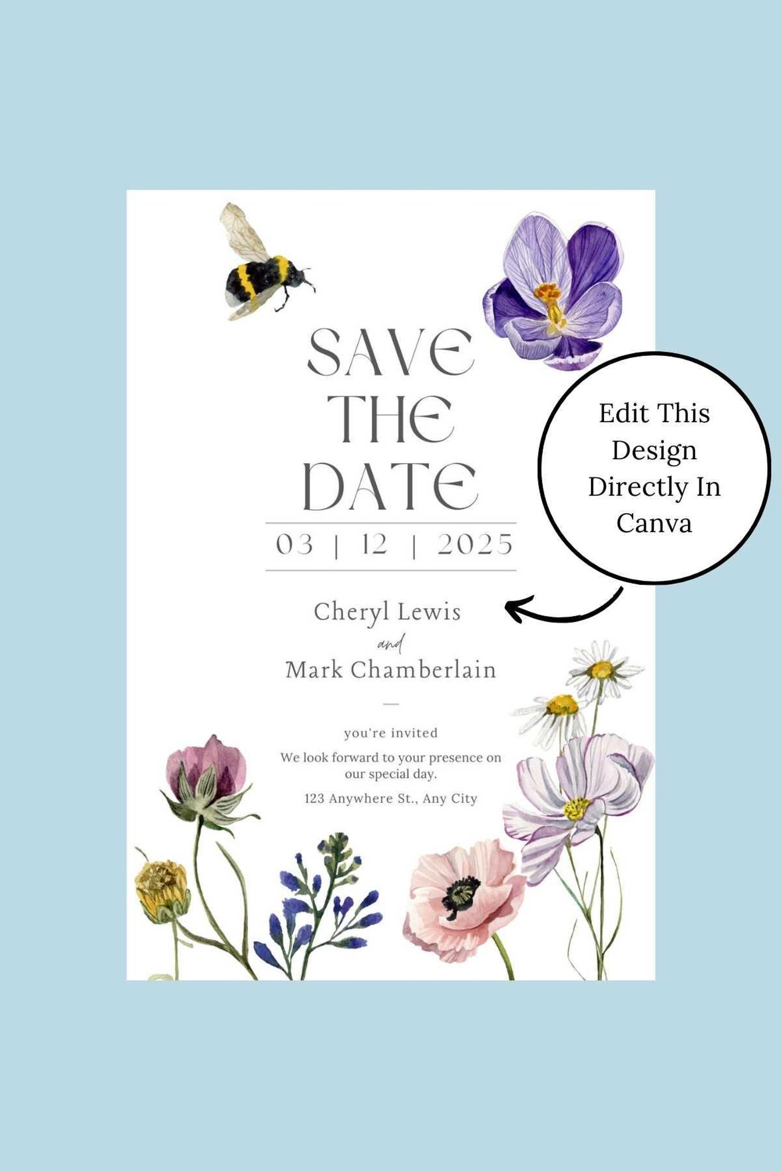 Editable Canva Save the Date Instant Download - Etsy