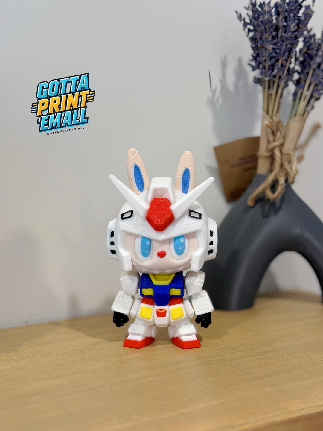 Gundam X Labubu Figure – 10cm | Multicolor 3D Printed With Hand-painted ...