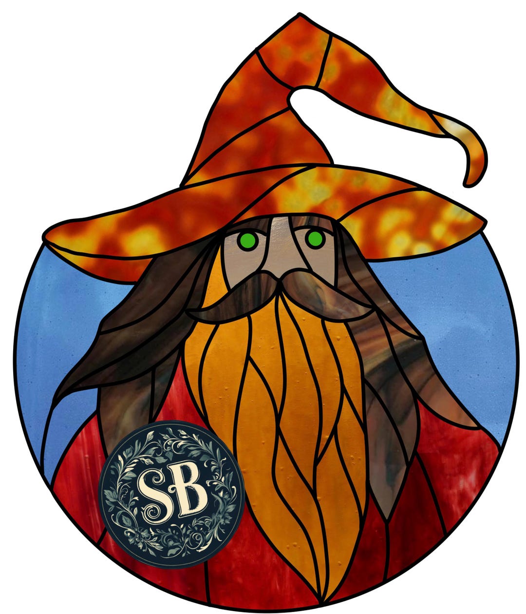 Wizard Stained Glass Pattern - Etsy