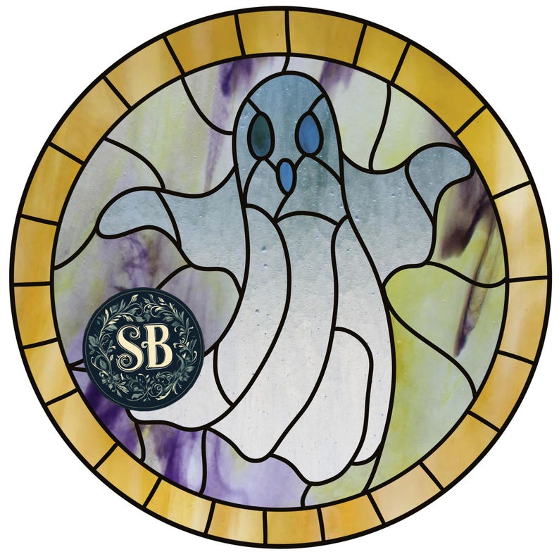 Spooky Ghost Stained Glass Pattern - Etsy