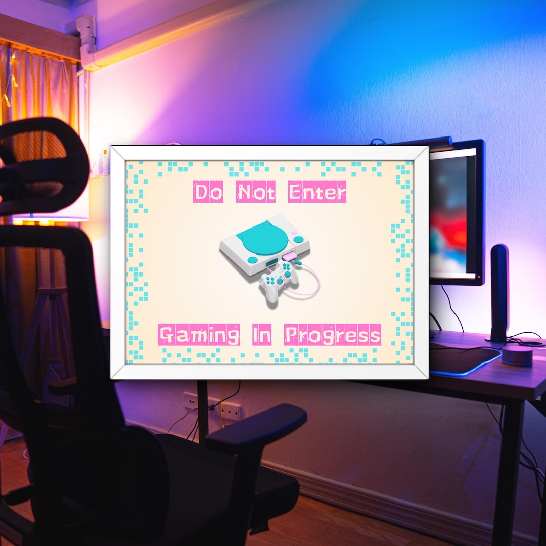 Game Room Poster Kid Room Sign Printable Picture for Girl Poster Gaming ...