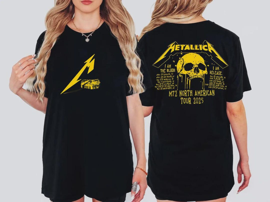 M72 Tshirt, Vintage Metallica Shirt, World Tour Tee, Metal Band Tshirt ...