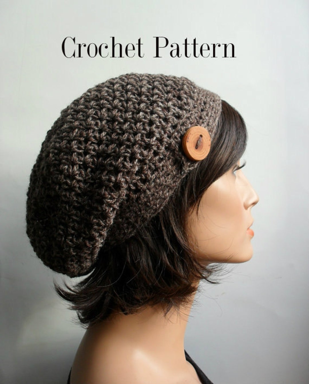 Crochet Seamless Slouchy Hat Written Pattern Easy PDF - Etsy