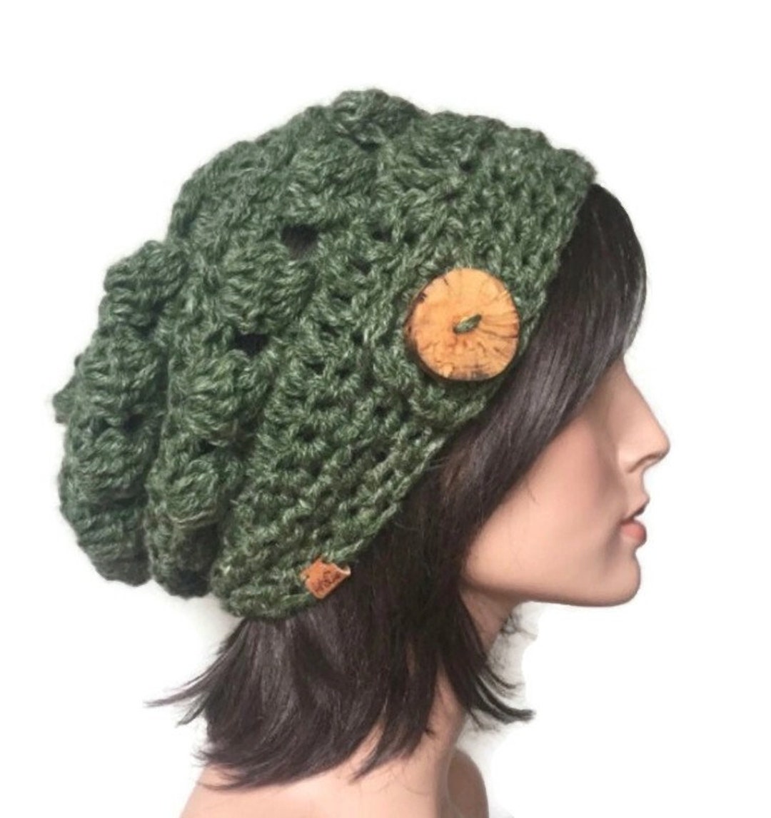 Crochet Chunky Slouchy Hat Pattern, Pdf, Market Make, Easy Hat Pattern ...