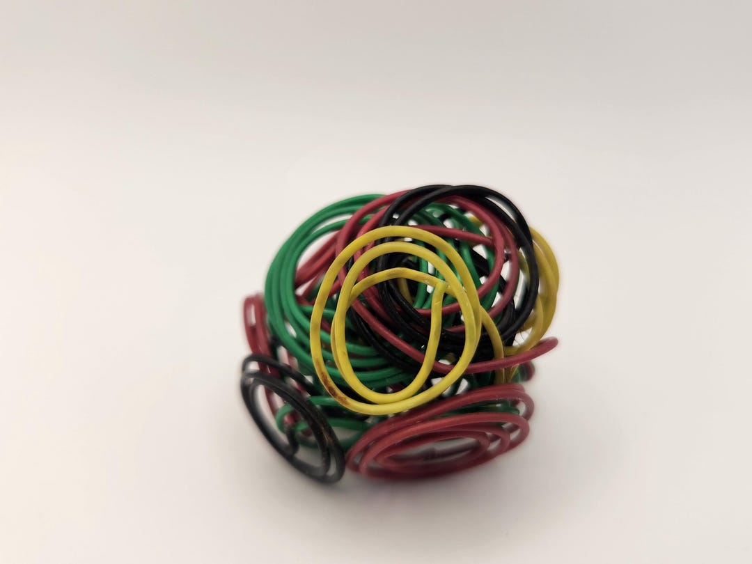 Vintage Multicolor Straw Ring | Boho 80s Statement Jewelry - Etsy
