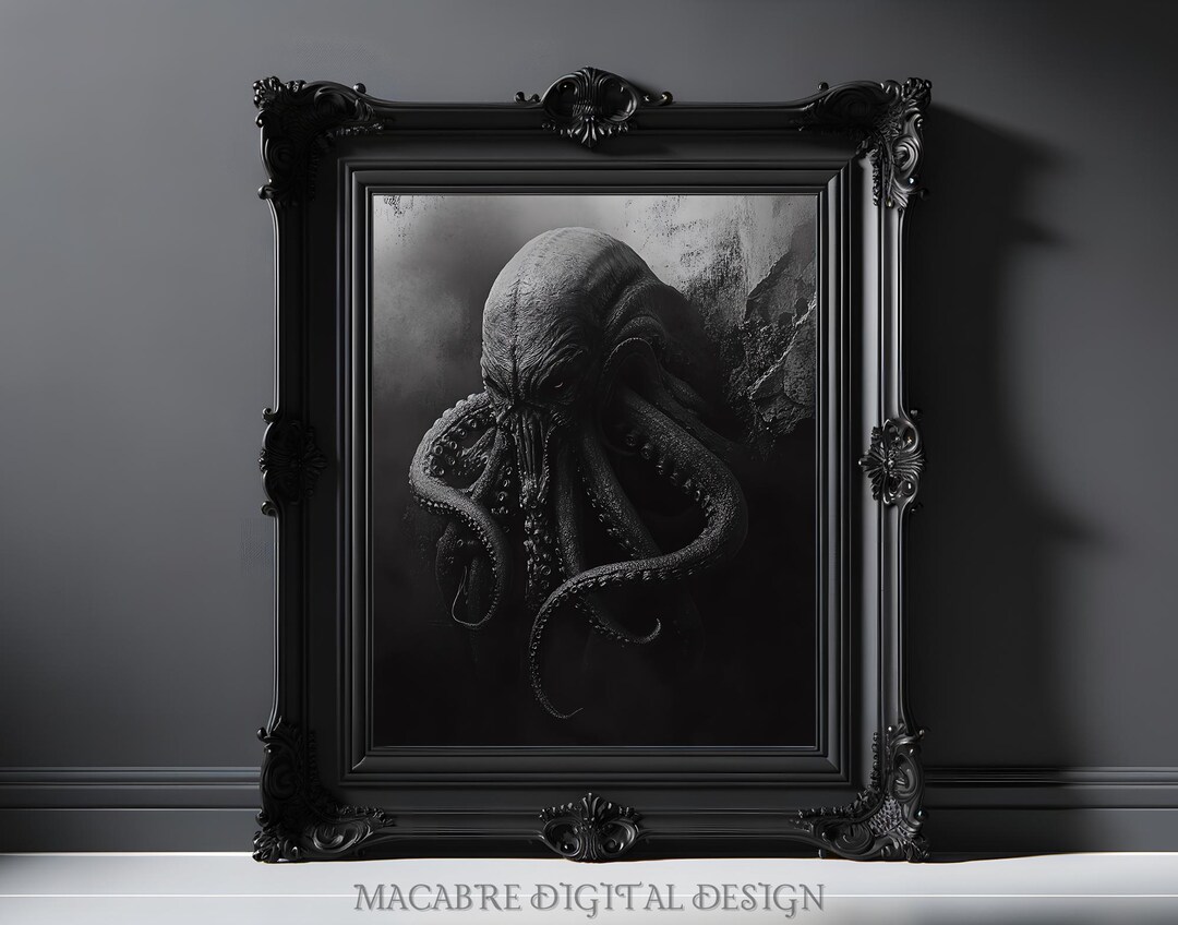 Horror Cthulhu Wall Art Creepy Cthulhu Art Demon Wall Art Cthulhu Print ...