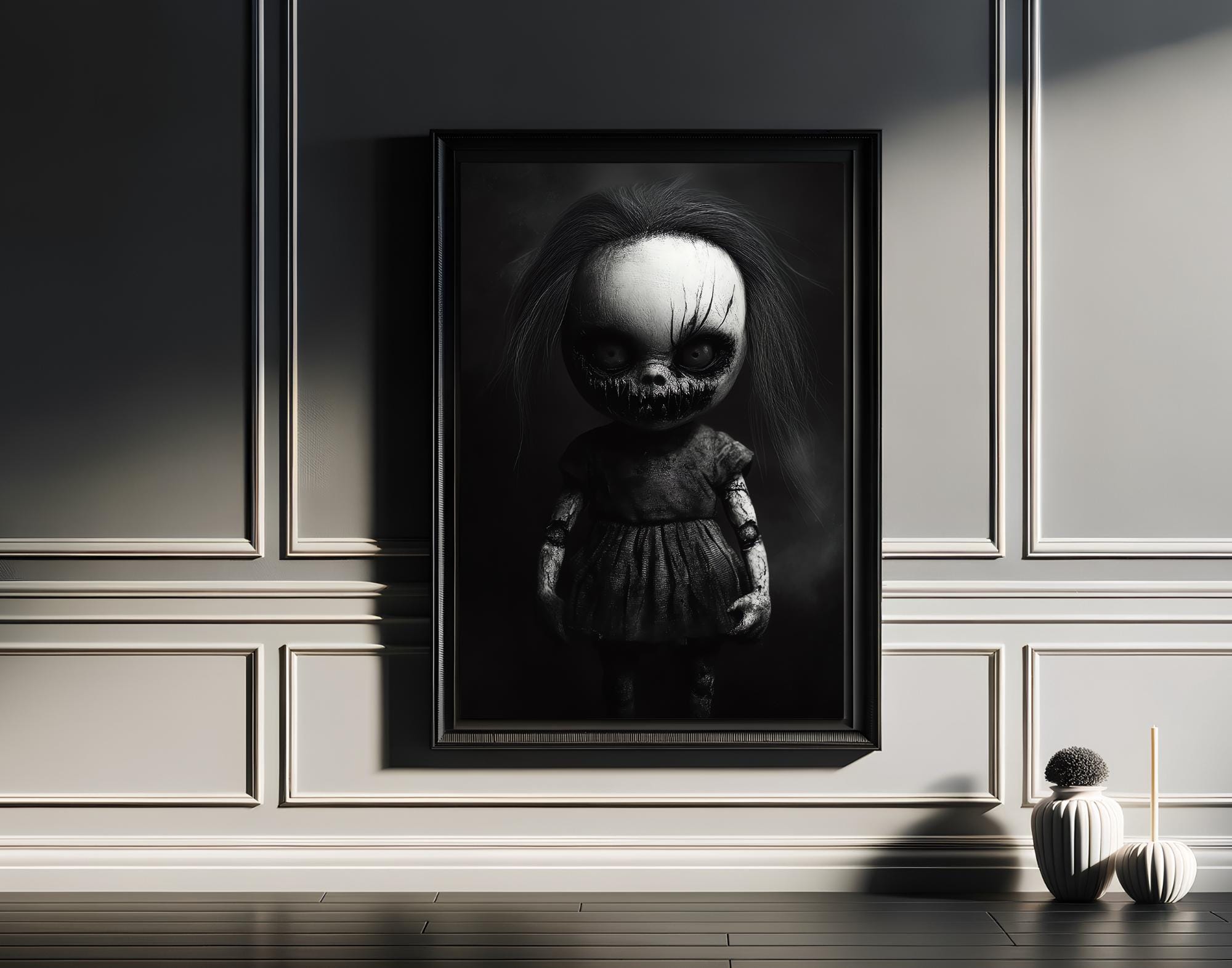 Macabre Horror Prints Horror Doll Wall Art Creepy Horror Doll Creepy ...