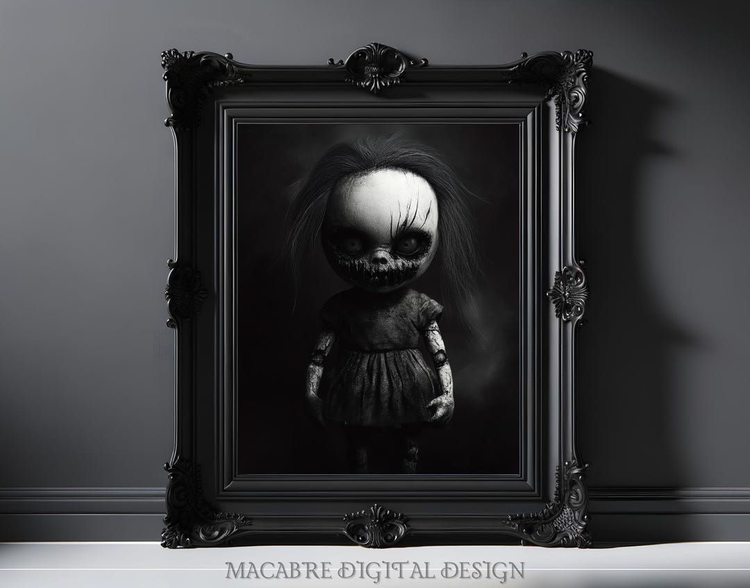 Macabre Horror Prints Horror Doll Wall Art Creepy Horror Doll Creepy ...