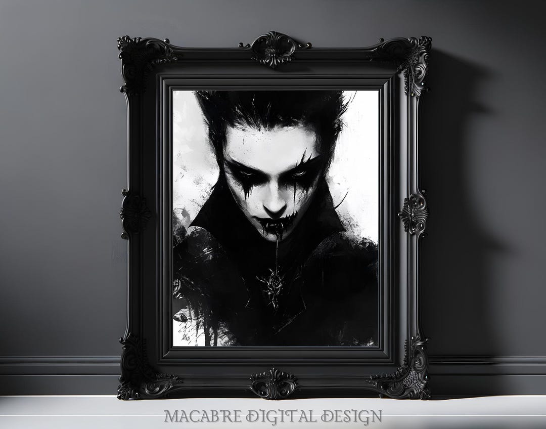 Macabre Horror Prints Halloween Wall Art Vampire Wall Art Vampire ...