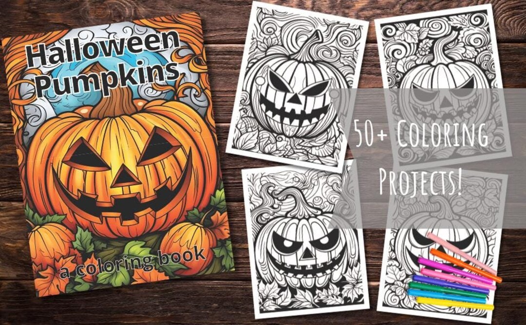 Halloween Jack O Lanterns Coloring Book: an Activity and Coloring Book ...
