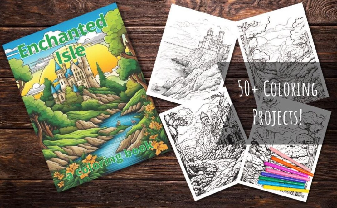 Enchanted Isle Coloring Book: an Activity and Coloring Book With Over ...