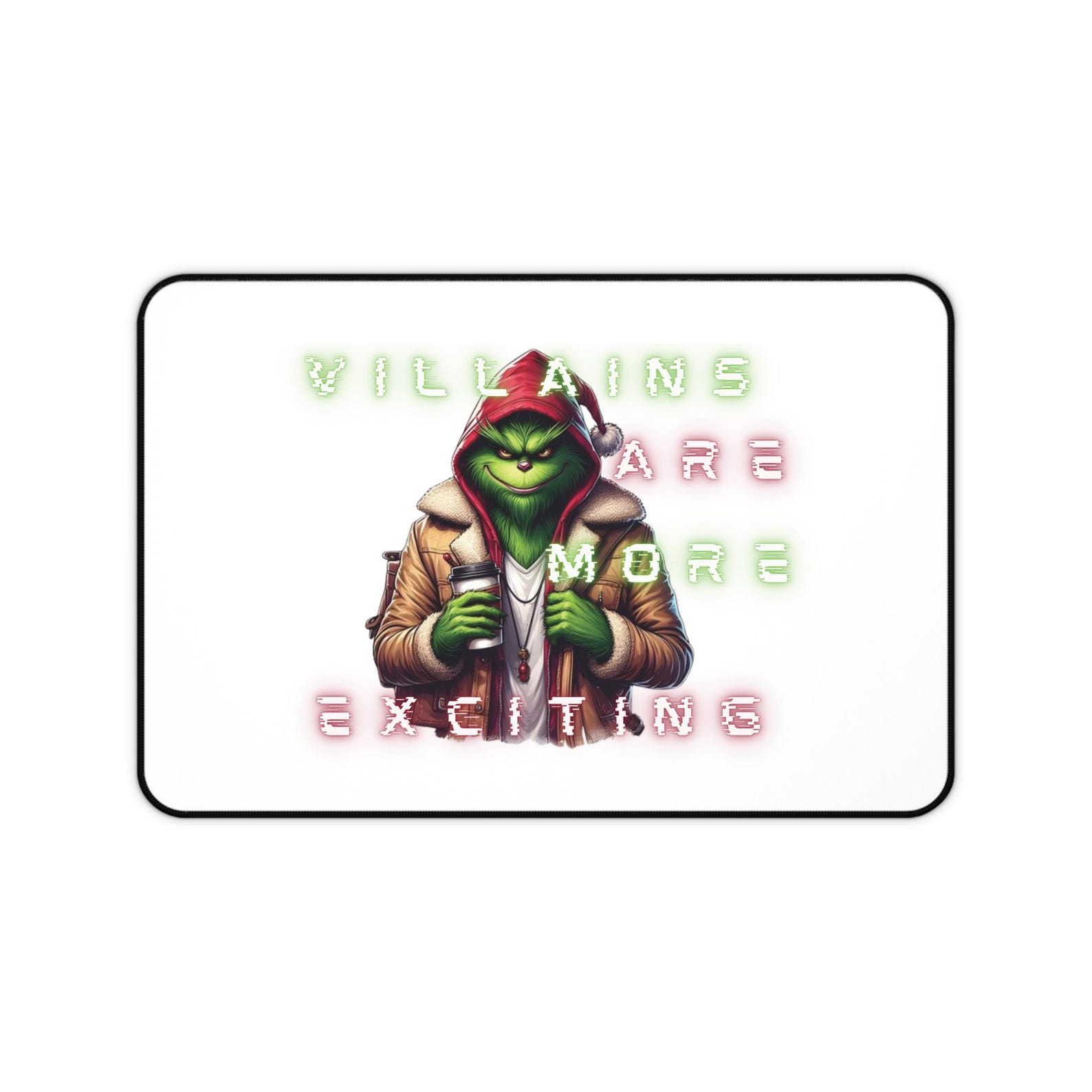 Grinch Desk Mat, Christmas Office Decor, Holiday Desk Accessory ...