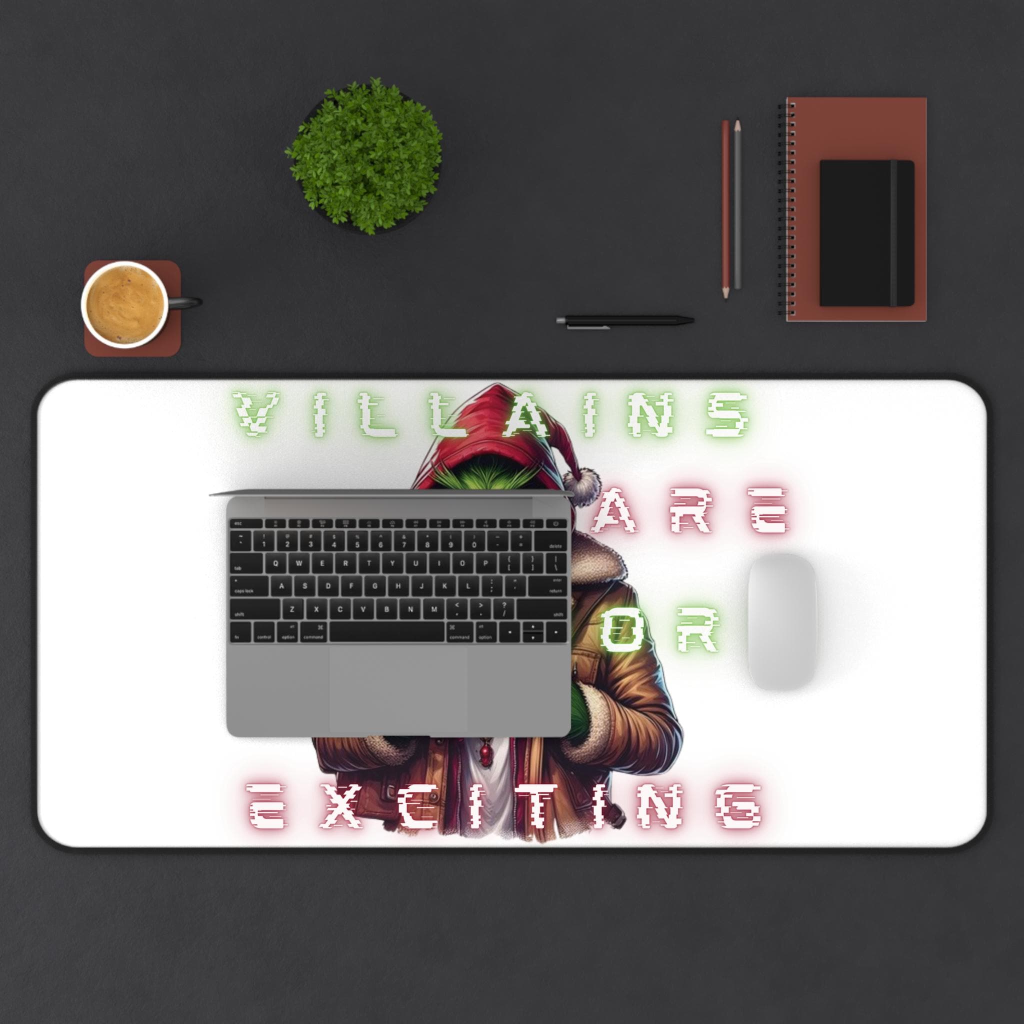 Grinch Desk Mat, Christmas Office Decor, Holiday Desk Accessory ...