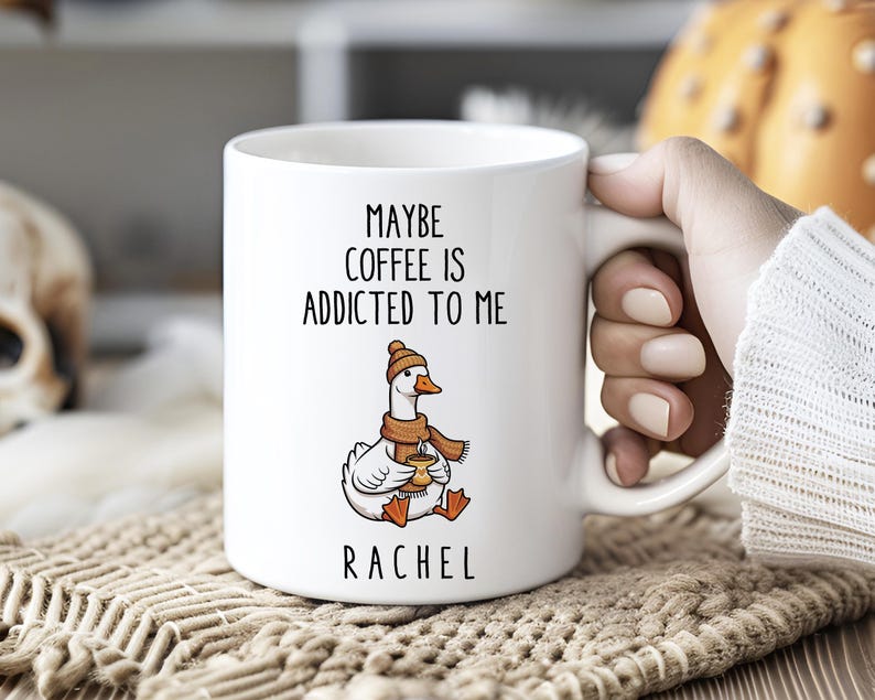 Fall Winter Silly Goose Coffee Mug, Custom Funny Coffee Lover Gift ...