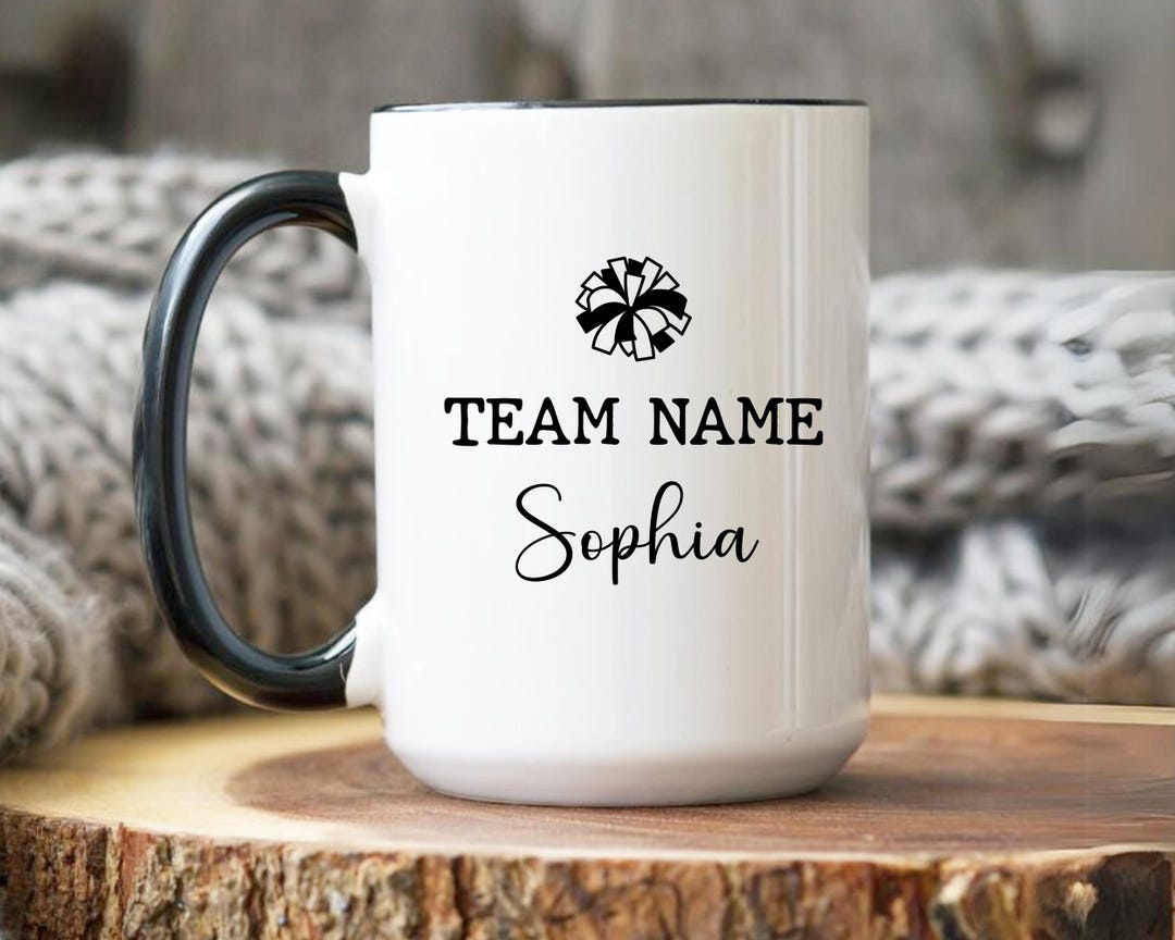 Personalized Cheer Team Mug, Cheerleader Girls Gift, Cheer Coach Gift ...