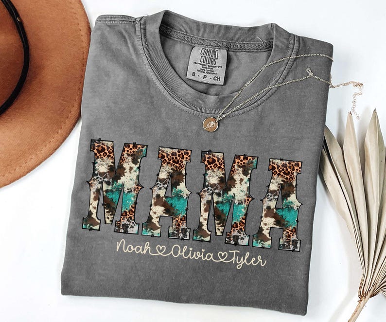 Western Mama Shirt Comfort Colors, Vintage Mama Shirt, Mom Graphic Tees ...