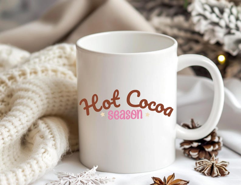 Hot Chocolate PNG, Cozy Season Png, Christmas Gifts Idea, Hot Cocoa Png ...