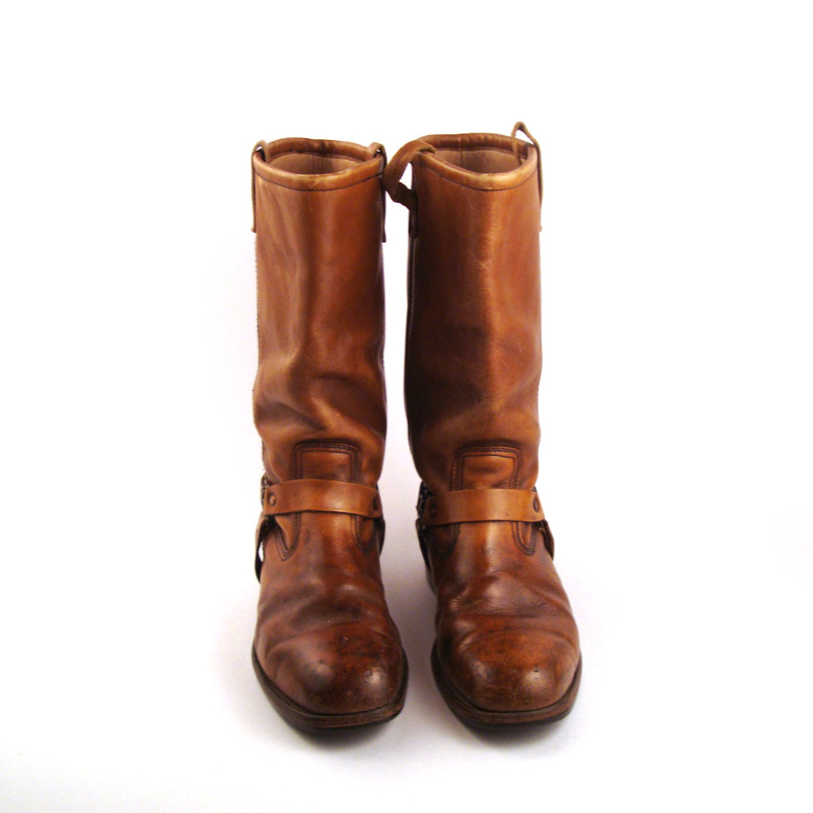 Brown Harness Boots Vintage 1970s Leather Motorcycle Campus - Etsy Canada