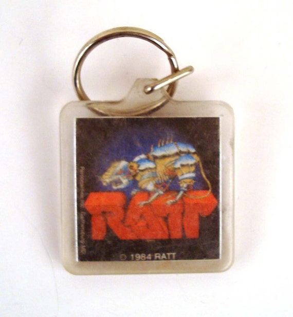 Ratt Keychain Vintage 1980s RATT Plastic Key Chain | Etsy