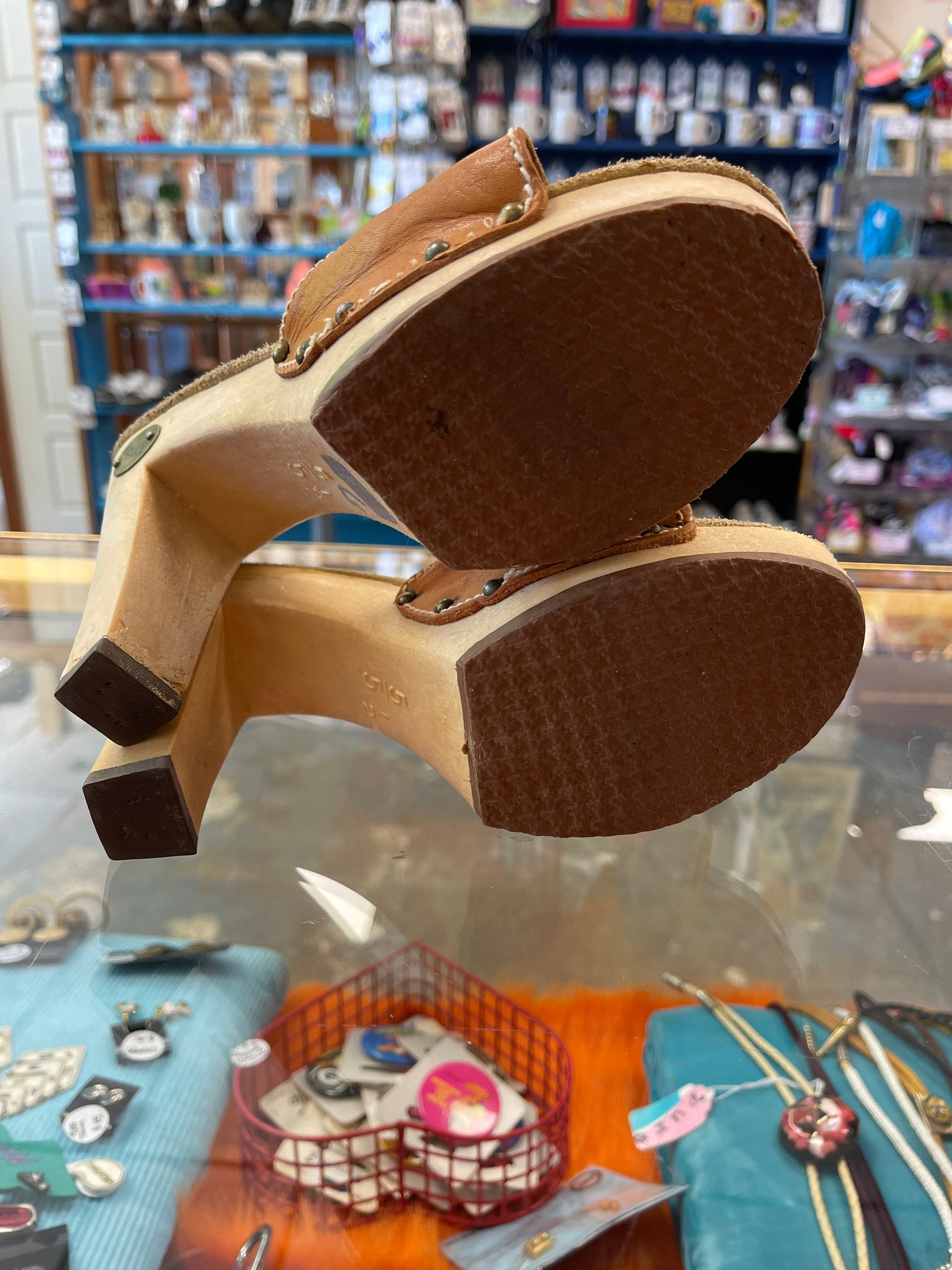 Rapallo Heels Vintage 1970s Shoes Brown High Heel Sandals Size - Etsy