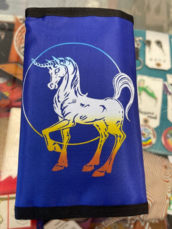 Vintage Rainbow Wallet Vintage Bi-fold Nylon Retro 80… - Gem