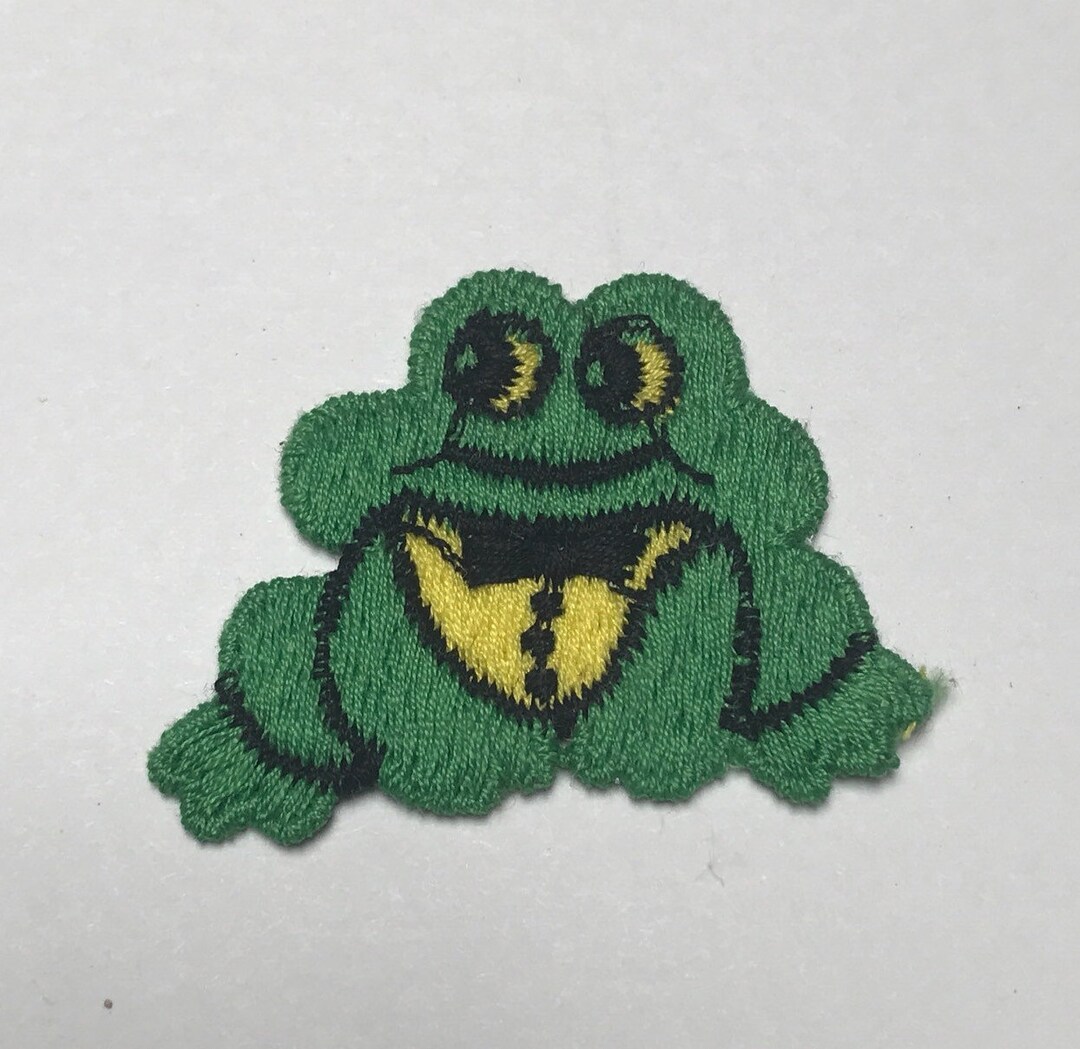 Frog Patch Embroidered Iron-on Vintage Clothing Patch Jacket Patch Vest ...