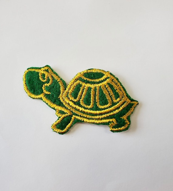 Turtle Patch Embroidered Iron-on Vintage Clothing Patch Jacket | Etsy