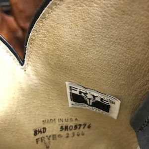 Frye Cowboy Boots Vintage 1970s Distressed Gray Leather Size Men's 8 1/ ...