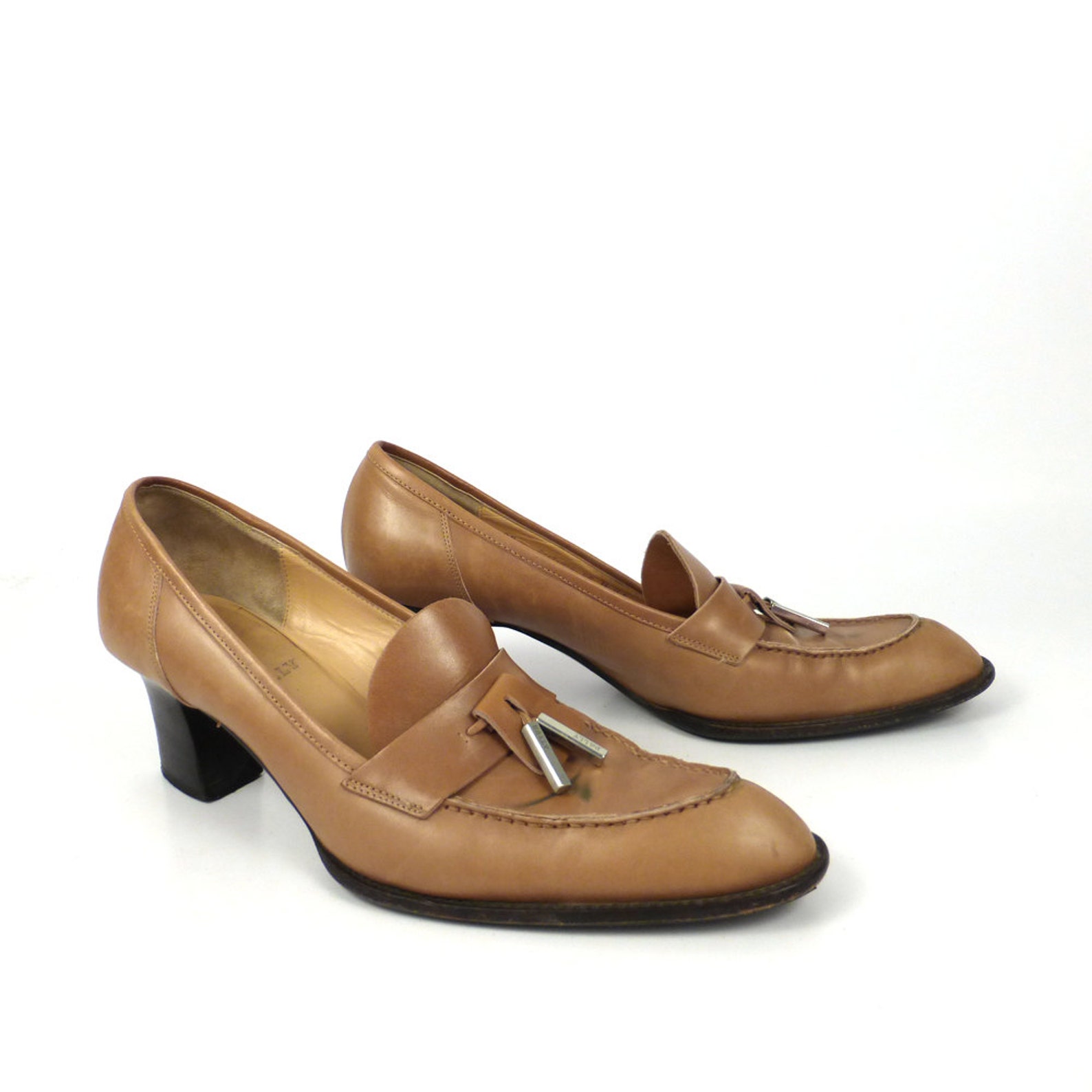 Bally Loafers Shoes Vintage 1990s Tassel Made in Italy Leather - Etsy