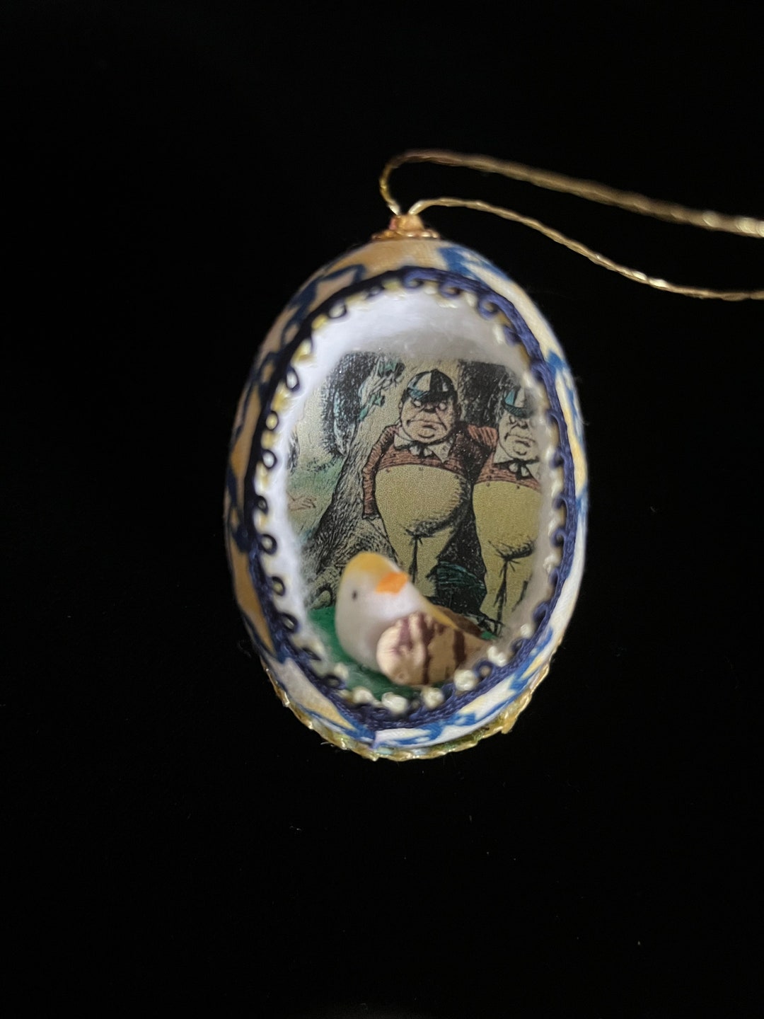 Tweedle Dee and Tweddle Dum Real Egg Ornament! - Etsy