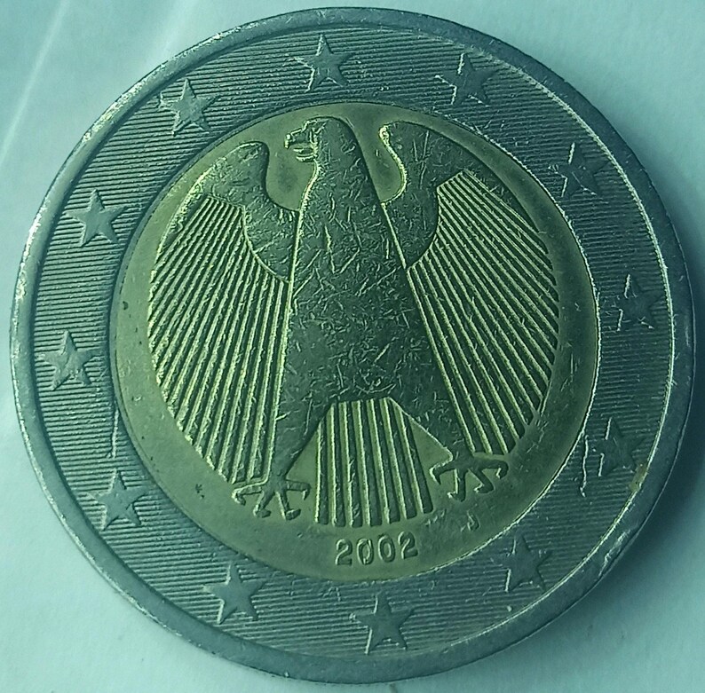 German 2 Euro Coins Set 2002 EAGLE Very Rare - Etsy