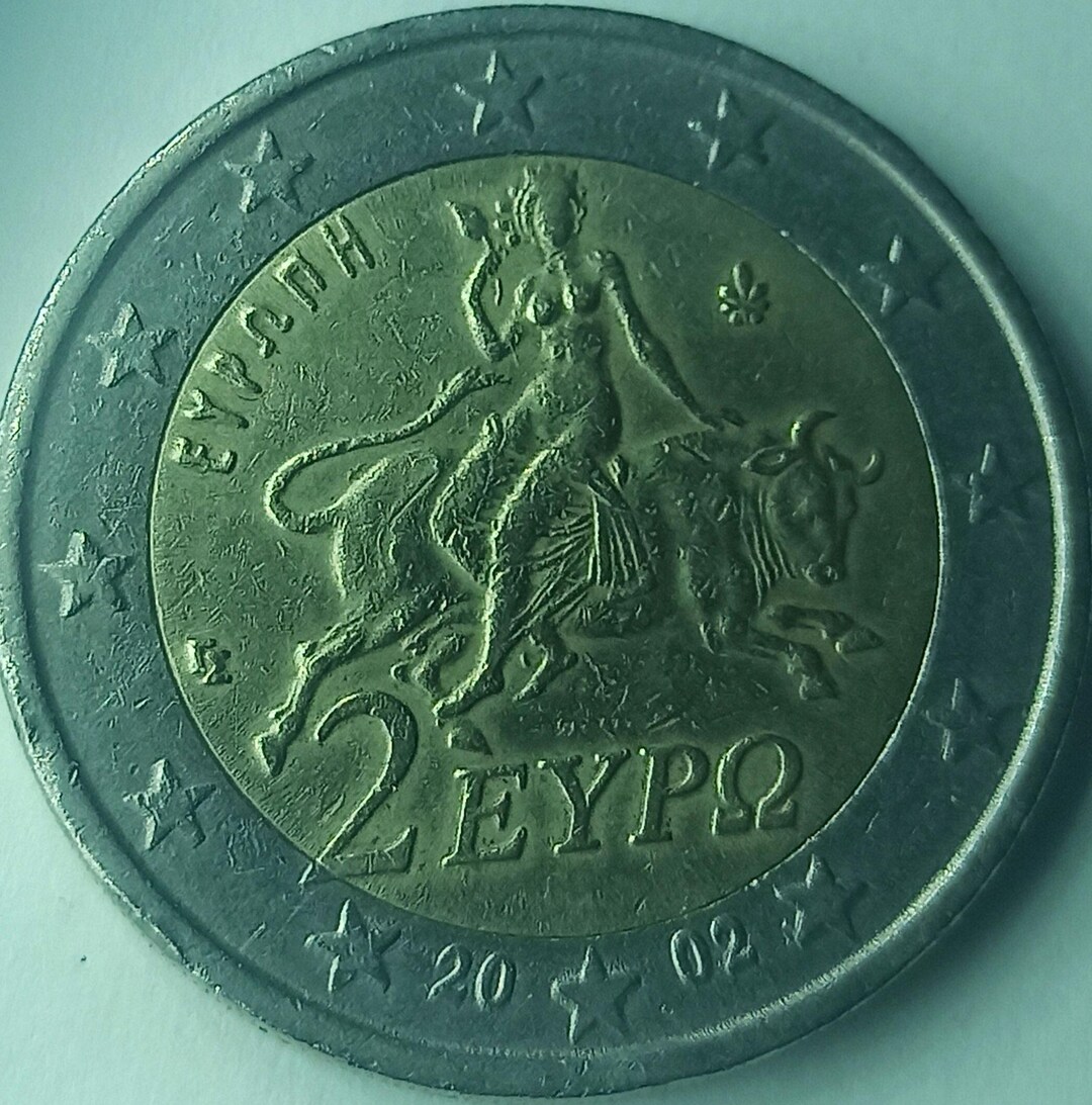 Greek Mythology 2 Euros Coin 2002. the Abduction of Europe by Zeus. - Etsy