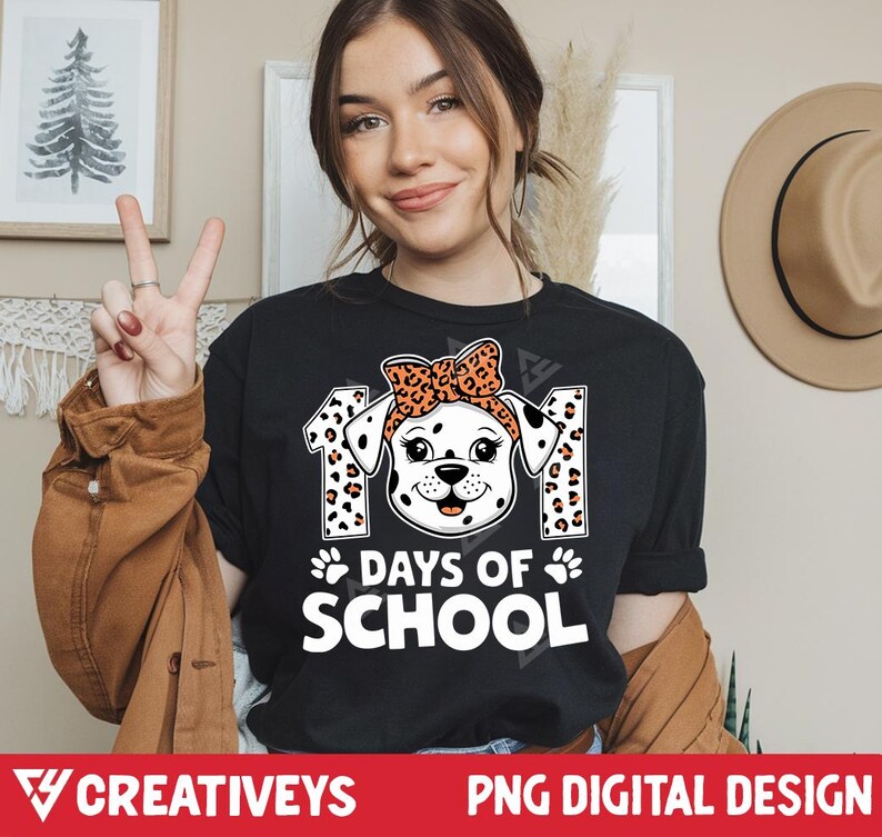 101 Days of School Dalmatian PNG: Teacher Design (digital Download) - Etsy