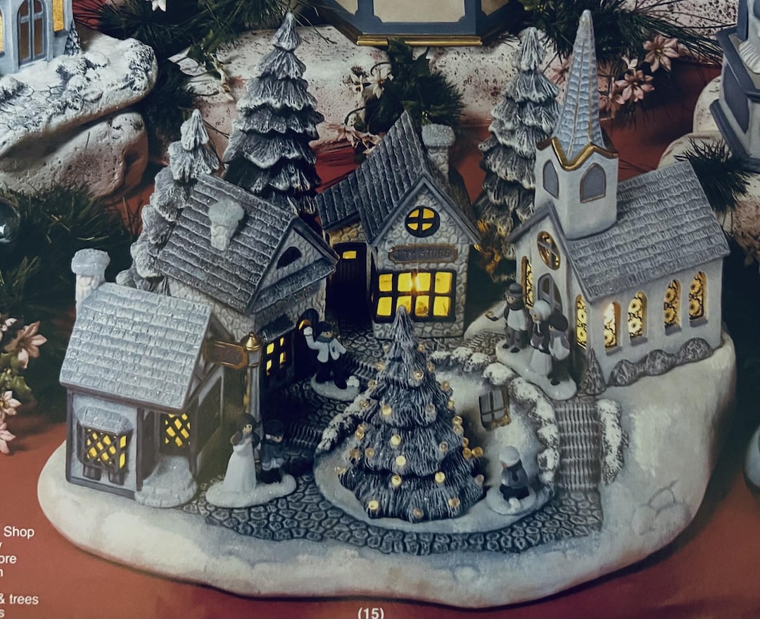 Christmas Village Scene, Ceramic Bisque 16 X 17” Base NO Charge for ...