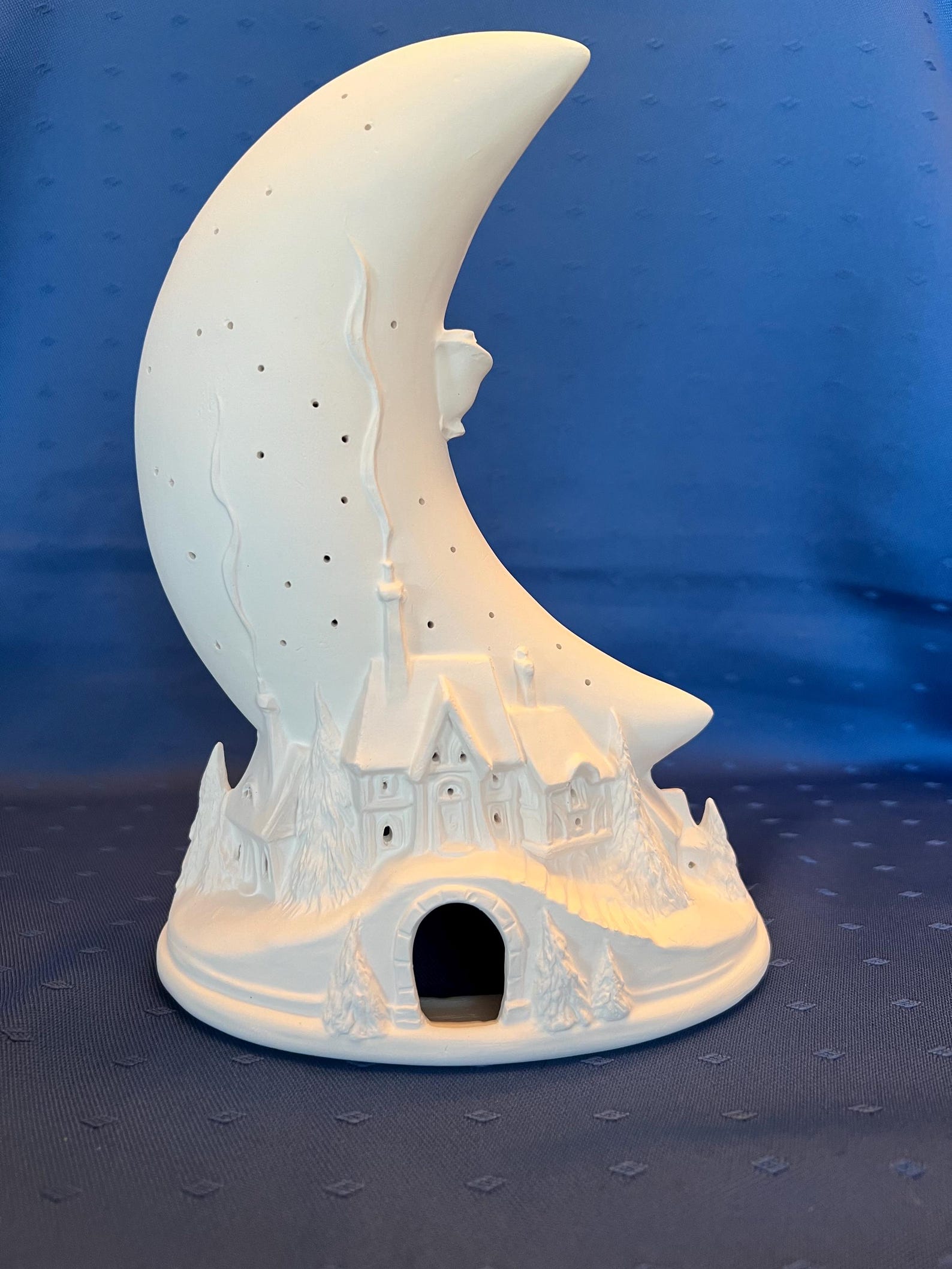 Quality Ceramic Bisque Lighted Moon - Etsy