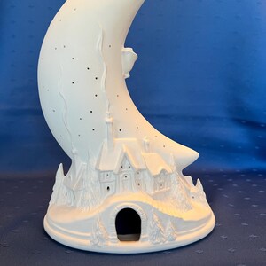 Quality Ceramic Bisque Lighted Moon - Etsy
