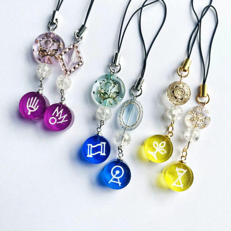 FFXIV the Twelve Symbols | Pantheon of Eorzea Phone Charm | Handmade ...
