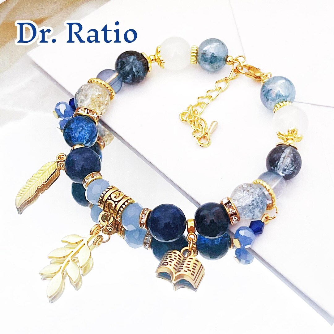 Dr. Ratio Inspired Bracelet | Greek Bay Leaf Golden Book & Owl Feather ...