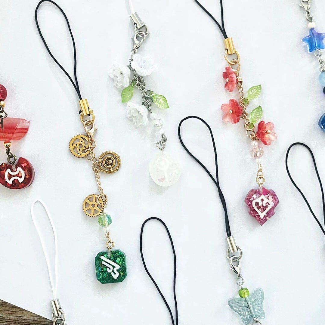 FFXIV Mini Job Stones | Soul Crystal Phone Charm | Handmade Glass Paper ...