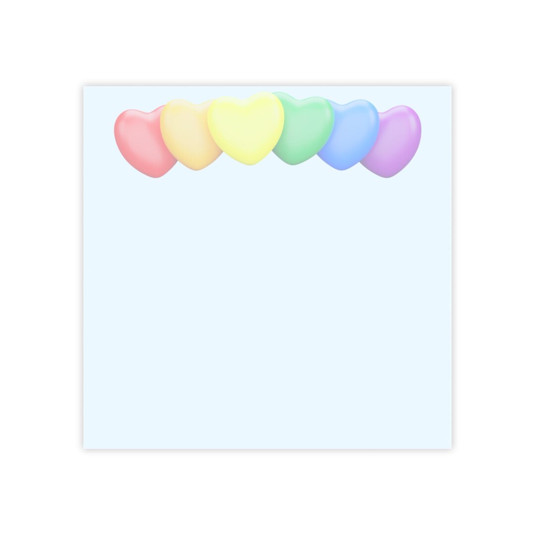 Heart Post-it® Note Pads, Sticky Notes, Gift Notes, Classroom Supplies ...